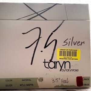 Taryn Rose | Shoes | New Taryn Elegant Silver Slipon High Heel Sandals ...